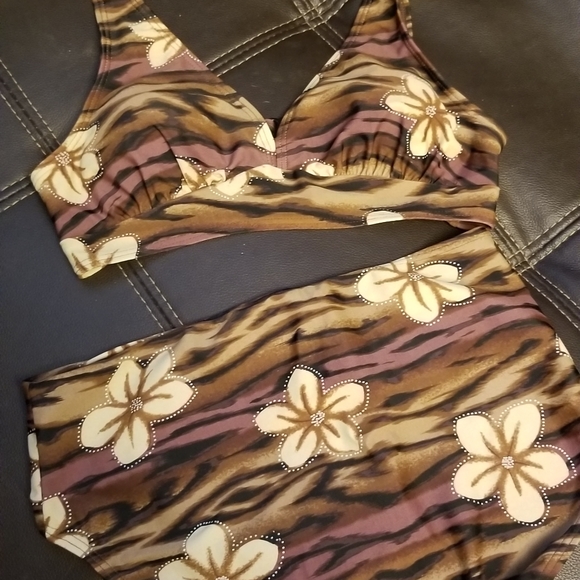 Shape FX | Swim | Shape Fx High Waste Bikini Sz 8 Brown | Poshmark